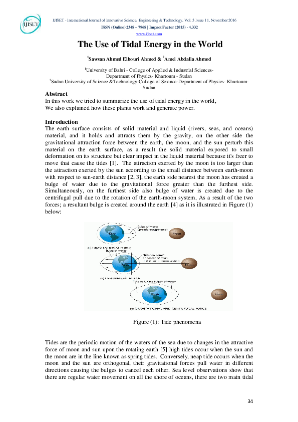 (PDF) The Use of Tidal Energy in the World.pdf