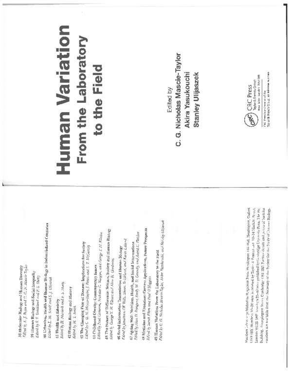 (PDF) Human variation from the laboratory to the field | Stanley ...