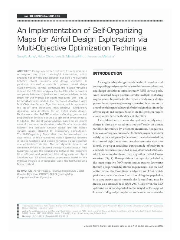 (PDF) An Implementation of Self-Organizing Maps for Airfoil Design ...