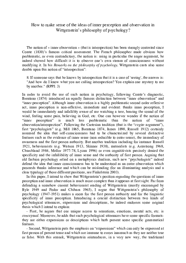 (PDF) How to make sense of the ideas of inner perception and ...