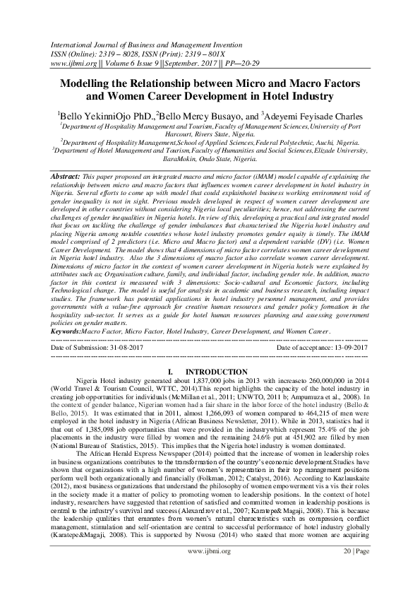 (PDF) Modelling the Relationship between Micro and Macro Factors and ...