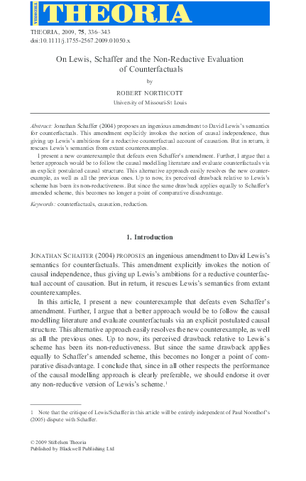 (PDF) On Lewis, Schaffer and the non-reductive evaluation of ...