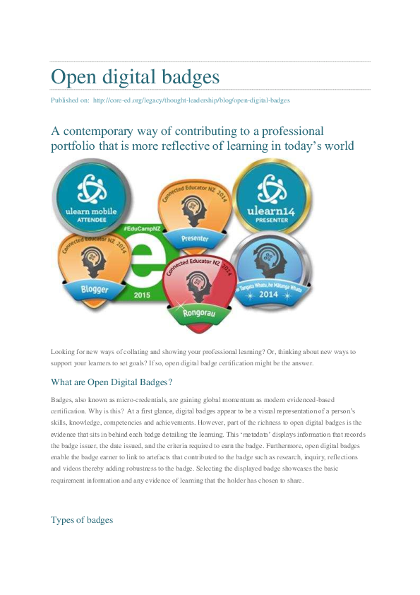 (PDF) Open digital badges