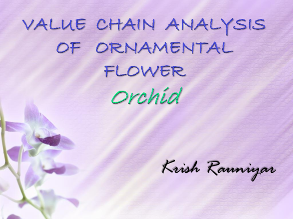 (PPT) Value Chain analysis of Orchid flower