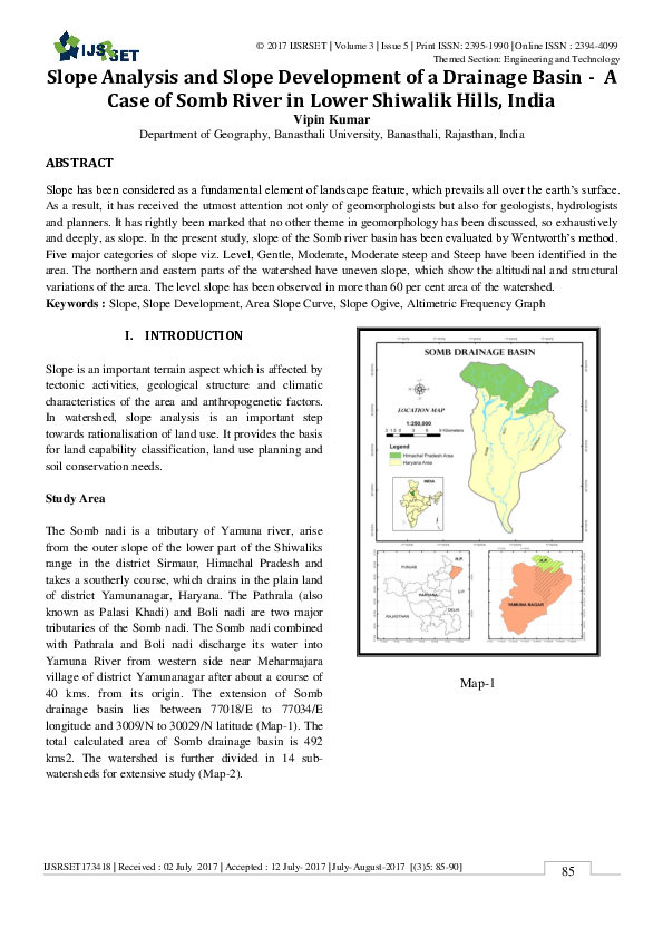 (PDF) Slope Analysis and Slope Development of a Drainage Basin -A Case ...