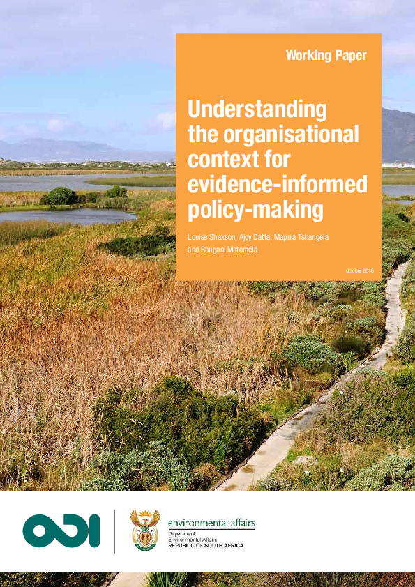 (PDF) Understanding the organisational context for evidence-informed ...