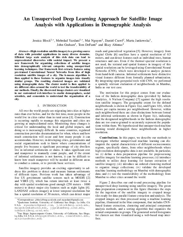 Pdf An Unsupervised Deep Learning Approach For Satellite Image