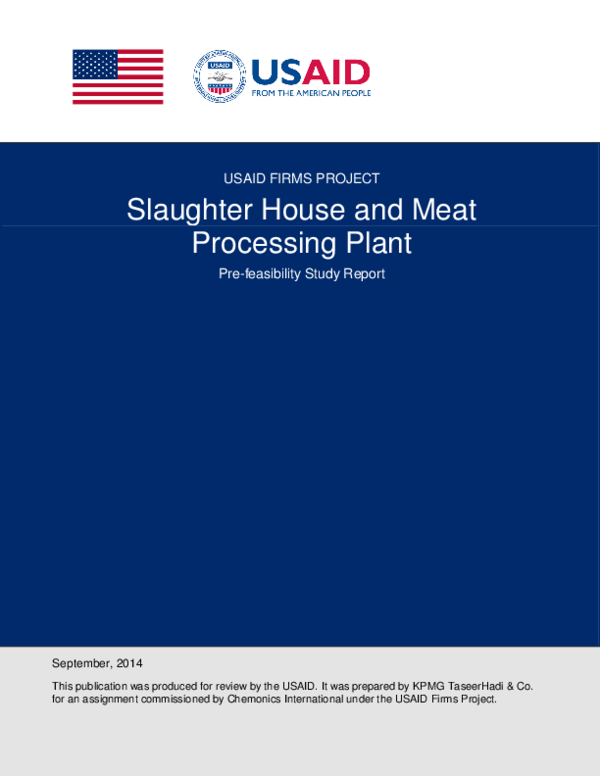 (PDF) USAID FIRMS PROJECT Slaughter House and Meat Processing Plant Pre ...
