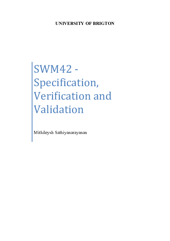 (PDF) Ontology Modelling: Specification, Verification and Validation | Mithileysh ...