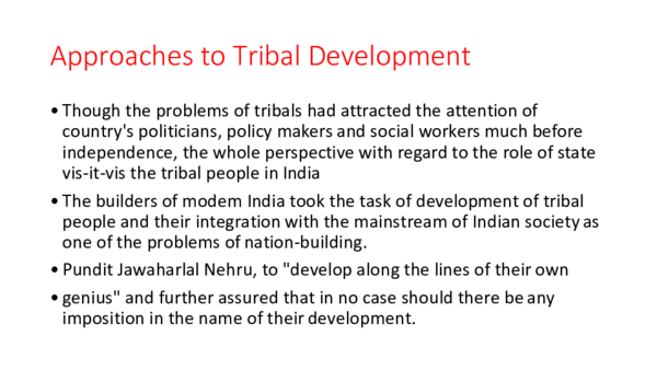 (PDF) Approaches to Tribal Development