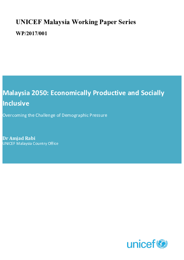 (PDF) UNICEF Malaysia Working Paper Series Malaysia 2050: Economically ...
