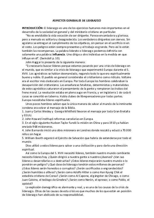 (DOC) ASPECTOS GENERALES DE LIDERAZGO