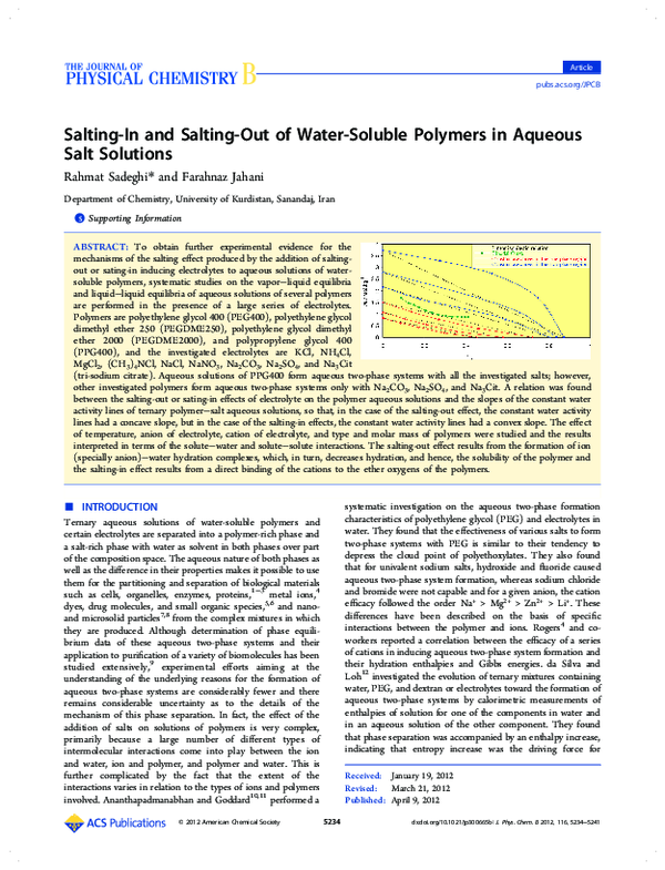 (PDF) Salting-In and Salting-Out of Water-Soluble Polymers in Aqueous ...