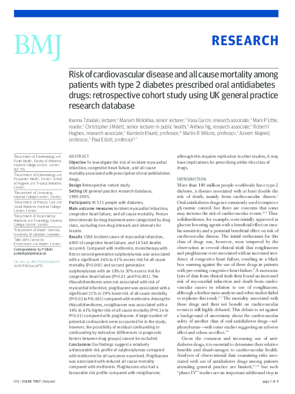 (PDF) Risk of cardiovascular disease and all cause mortality among ...
