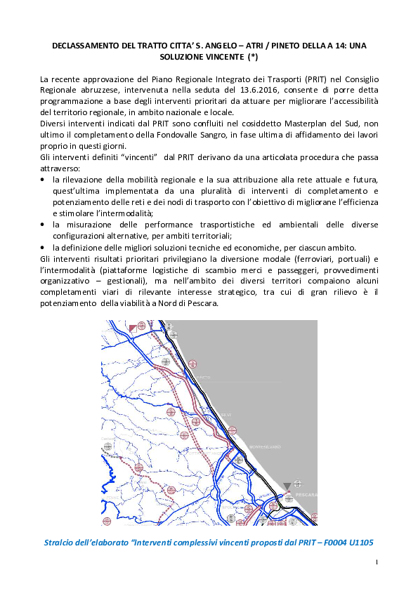 (PDF) DECLASSAMENTO DEL TRATTO CITTA' S. ANGELO – ATRI / PINETO DELLA A ...