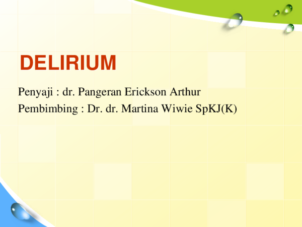 (PPT) DELIRIUM)