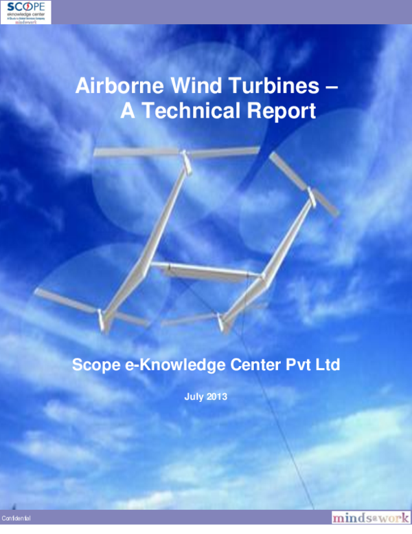 (PDF) Airborne Wind Turbines – A Technical Report Scope e-Knowledge ...