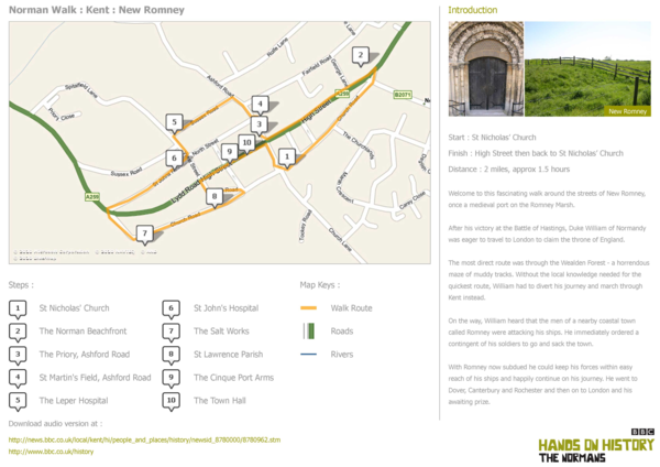 (PDF) New Romney medieval walk guide for BBC Learning Resources