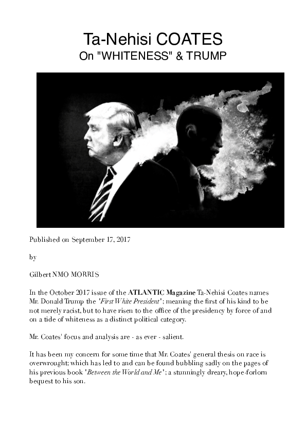(PDF) Ta-Nehisi COATES on TRUMP and WHITENESS