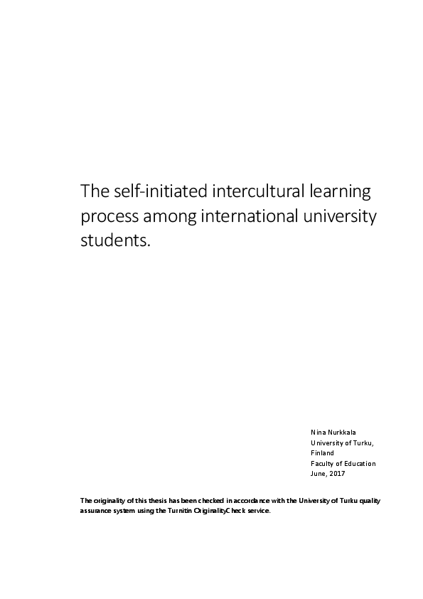 (PDF) The self-initiated intercultural learning process among ...