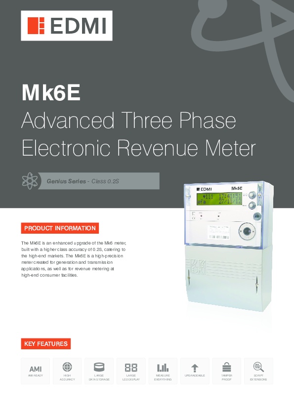 (PDF) Mk6E Advanced Three Phase Electronic Revenue Meter