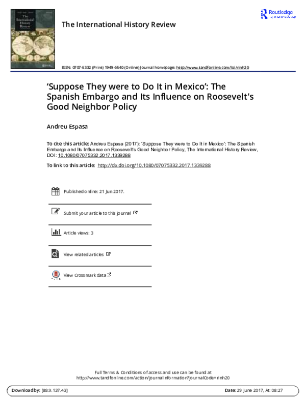 Good Neighbor Policy Document