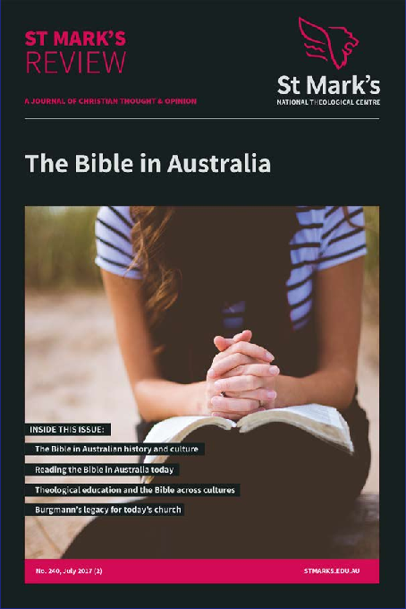 (PDF) The Bible in Australian culture and history - Journal editorial ...