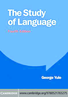 (PDF) The Study of Language