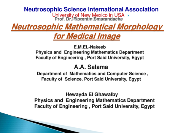(PDF) Neutrosophic Mathematical Morphology for Medical Image