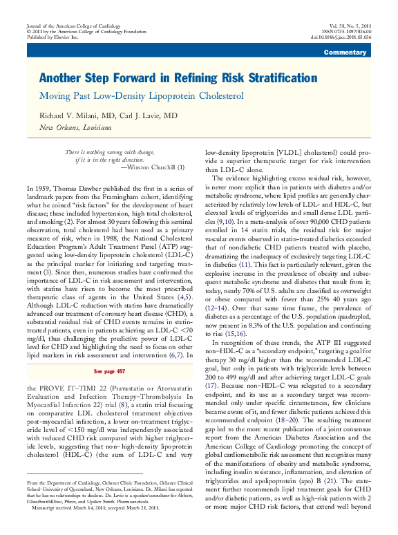 (PDF) Another Step Forward in Refining Risk Stratification