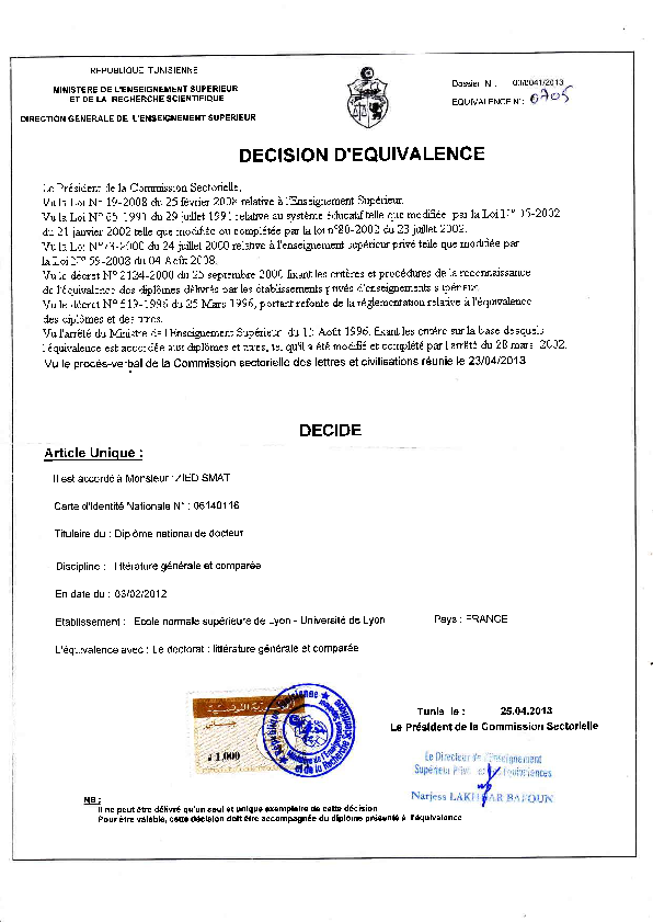 Demande Equivalence Diplome France – HXYIMD