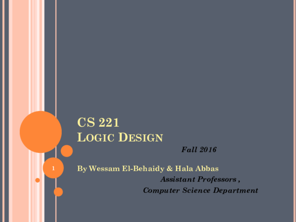 (PDF) CS 221 LOGIC DESIGN