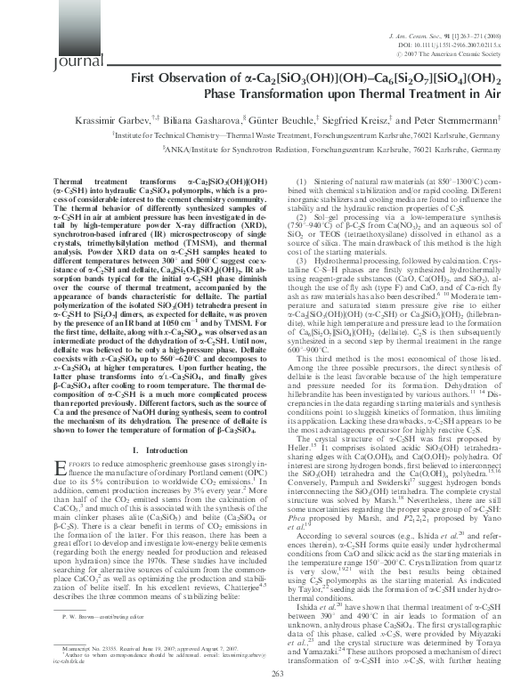 (PDF) First Observation of α-Ca2[SiO3(OH)](OH)-Ca6[Si2O7][SiO4](OH)2 ...
