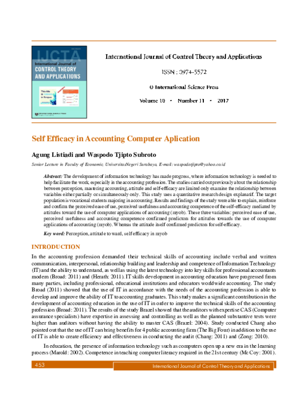 (PDF) Self Efficacy in Accounting Computer Aplication