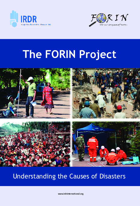 (PDF) The FORIN Project: Understanding the Causes of Disasters