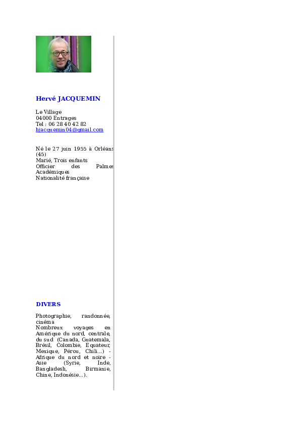 (DOC) CV Herve Jacquemin juillet 17 | Hervé Jacquemin - Academia.edu