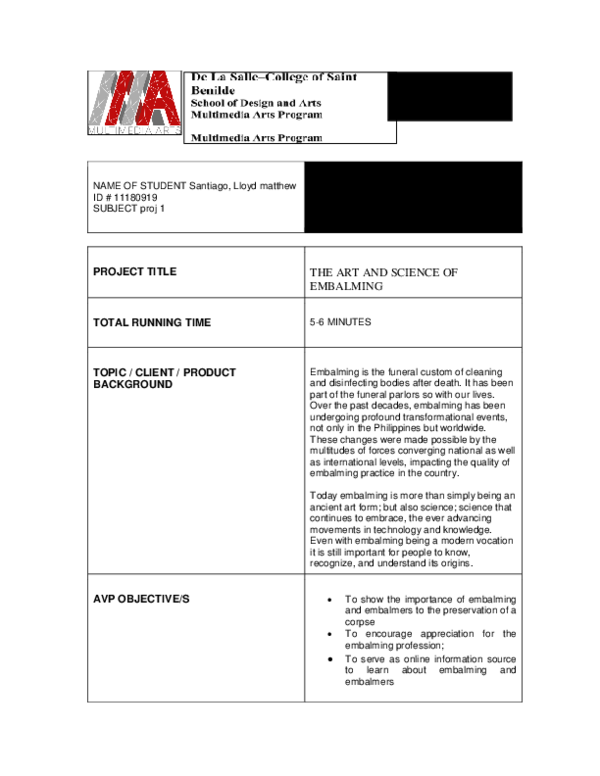 (DOC) The art and science of embalming