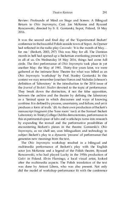 (PDF) Profounds of Mind on Stage and Screen: A Bilingual Return to Ohio ...