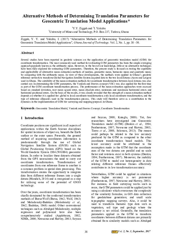 PDF Alternative Methods Of Determining Translation Parameters For pdf-alternative-methods-of-determining-translation-parameters-for