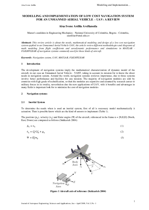 (PDF) MODELLING AND IMPLEMENTATION OF LOW COST NAVIGATION SYSTEM FOR AN ...