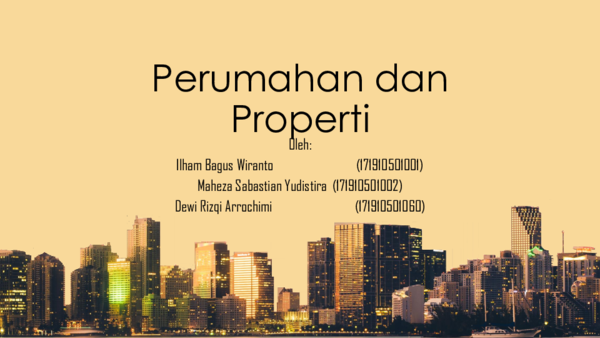 (PPT) Perumahan dan Properti