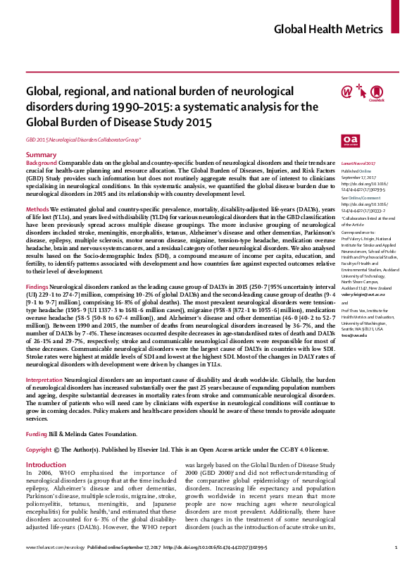 (PDF) Global Health Metrics Global, regional, and national burden of ...