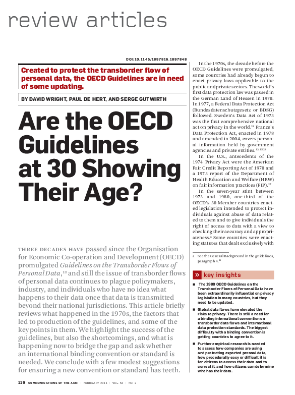 (PDF) Are the OECD guidelines at 30 showing their age?