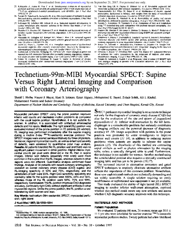 (PDF) Technetium-99m-MIBI myocardial SPECT: supine versus right lateral ...