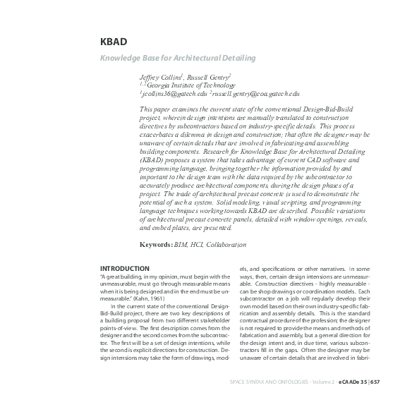 (PDF) KBAD: Enhancing Architectural Detailing