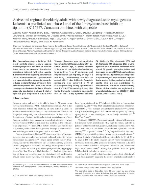 (PDF) Active oral regimen for elderly adults with newly diagnosed acute ...