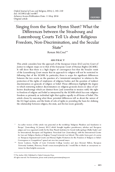 (PDF) Singing from the Same Hymn Sheet? What the Differences between ...