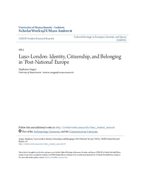 (PDF) Luso-London: Identity, Citizenship, and Belonging in ‘Post ...