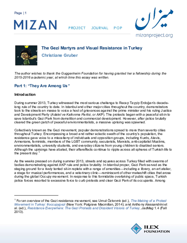 (PDF) The Gezi Martyrs and Visual Resistance in Turkey.pdf