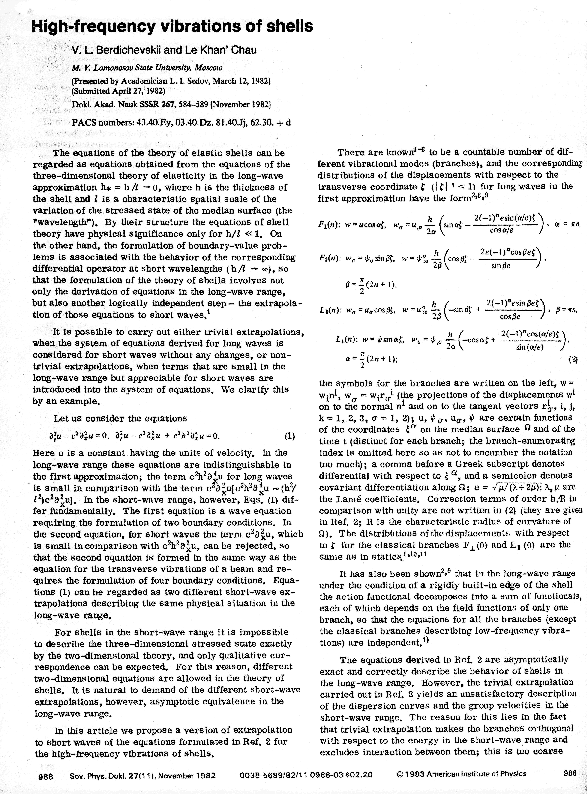 (PDF) Nonlinear vibrations of doubly-curved cross-ply shallow shells | Dr. Khaled Alhazza ...